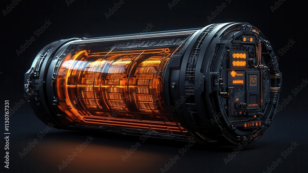 battery capacity concept. Layers of a battery pack shown in a ...
