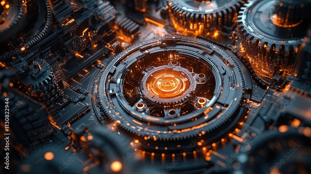 Nanotechnology Concept Microscopic Gears Structures Showcasing Role ...