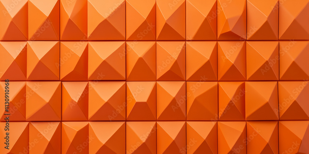 Sleek, high-tech orange background with sharp triangular block ...