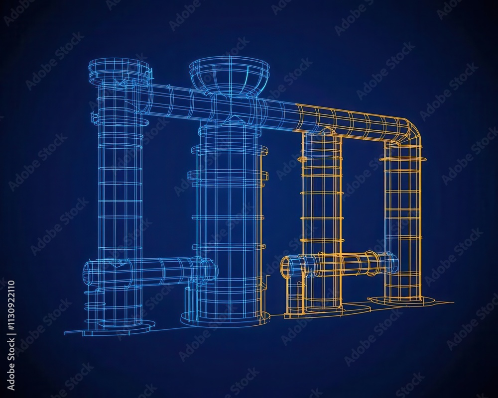 Stock-Illustration „Simplified schematic of a carbon capture system ...