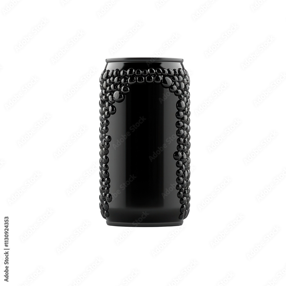 Artistic black can design with transparent background studio setting ...