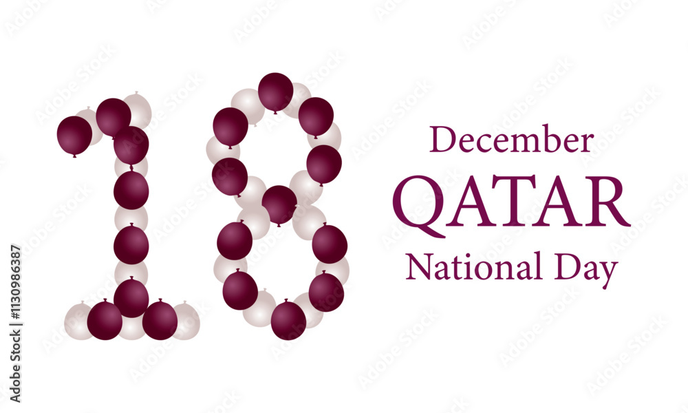 Gradient Qatar National Day, December 18th Celebration Background ...