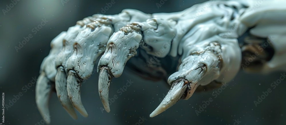Extreme close up of the fearsome razor sharp claws of a powerful ...