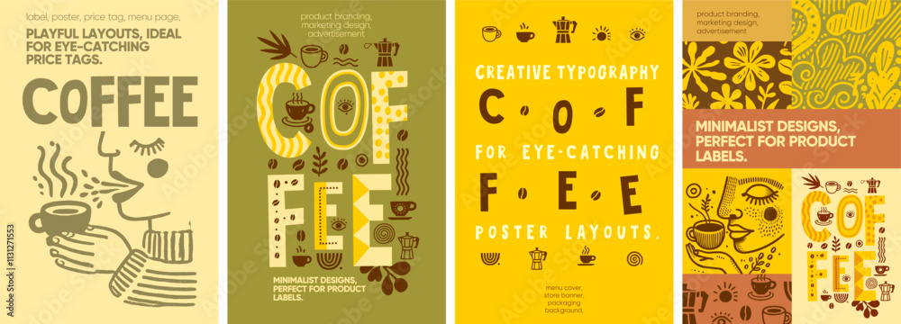 Vetor Coffee. Warm and inviting coffee-themed designs with rustic hand ...
