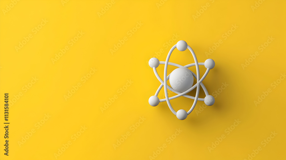 A clean icon of an atom with electrons orbiting around it, with only ...