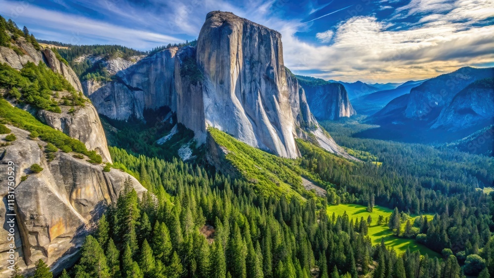 El Capitan Aerial Drone View: Majestic Mountaintop, 4K High-Resolution ...