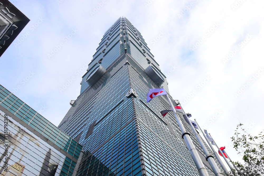Taipei, Taiwan - December 10 ,2024: Taipei 101 is a skyscraper located ...