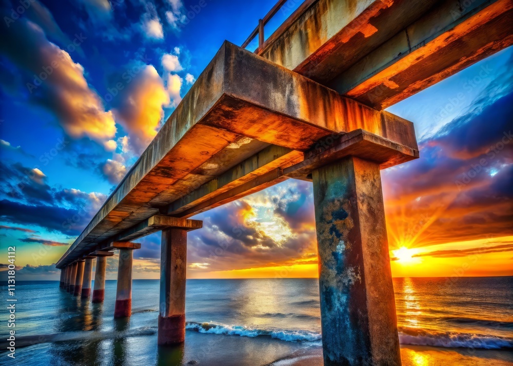 Steel Beam Platform Column Industrial Architecture Photography ...