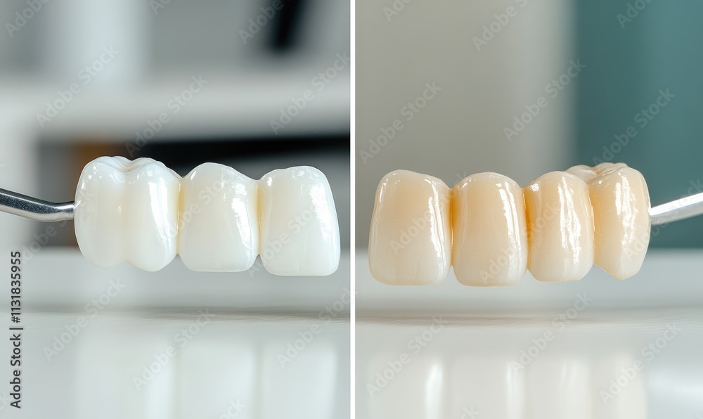 Smile transformation - teeth captured before and after whitening ...