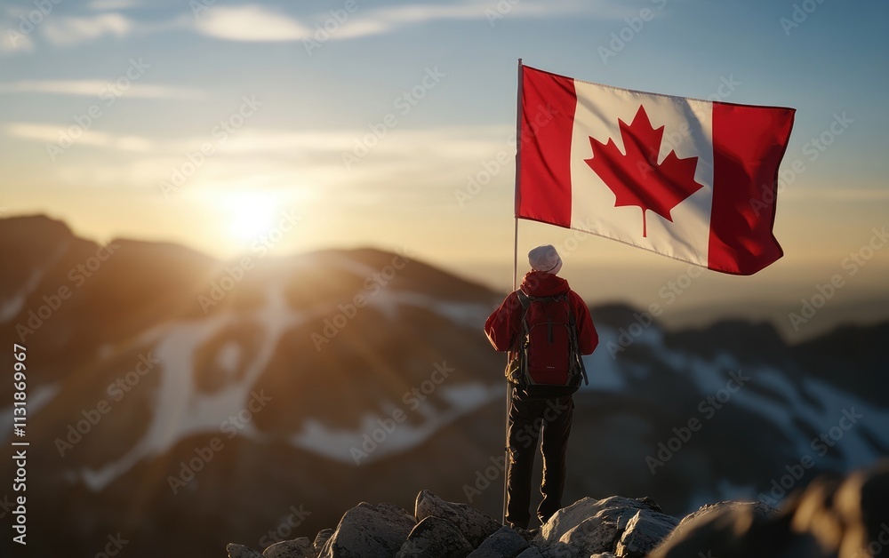 Canadian flag celebration, national pride, heritage highlighted through ...
