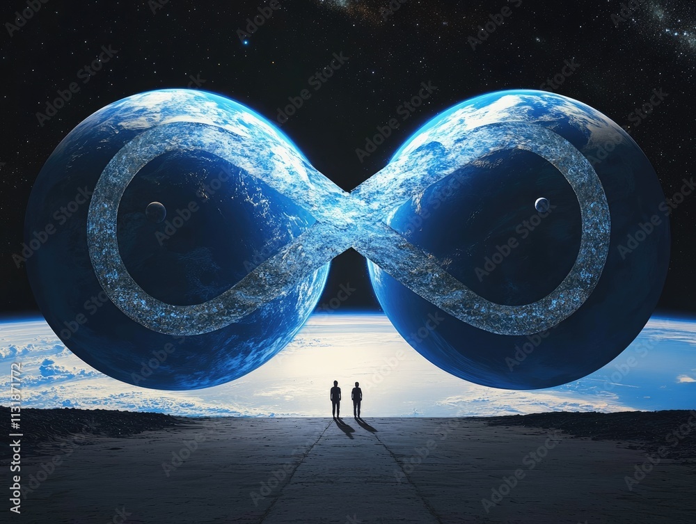 Dual existence: An artistic depiction of a parallel universe, blending ...