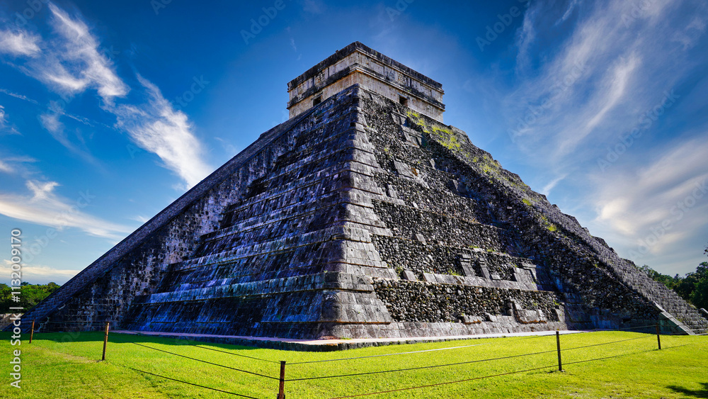 Spectacular Pyramid of Kukulcan,known as El Castillo,a modern wonder ...