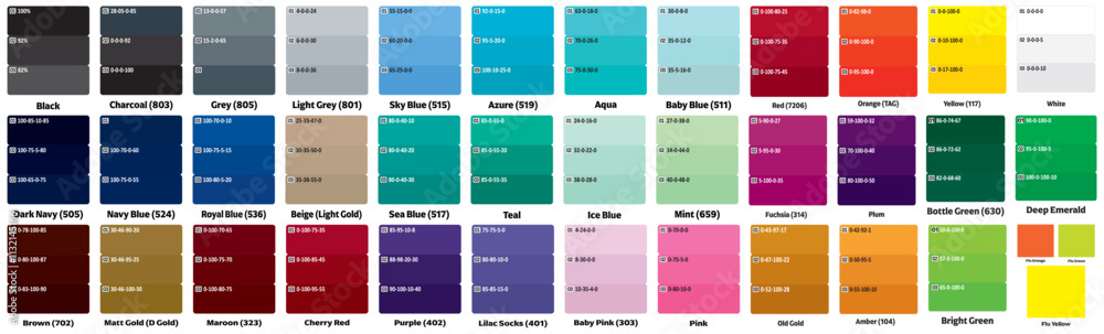 Vector de Stock Color Palette. Color Template Chart for your design ...