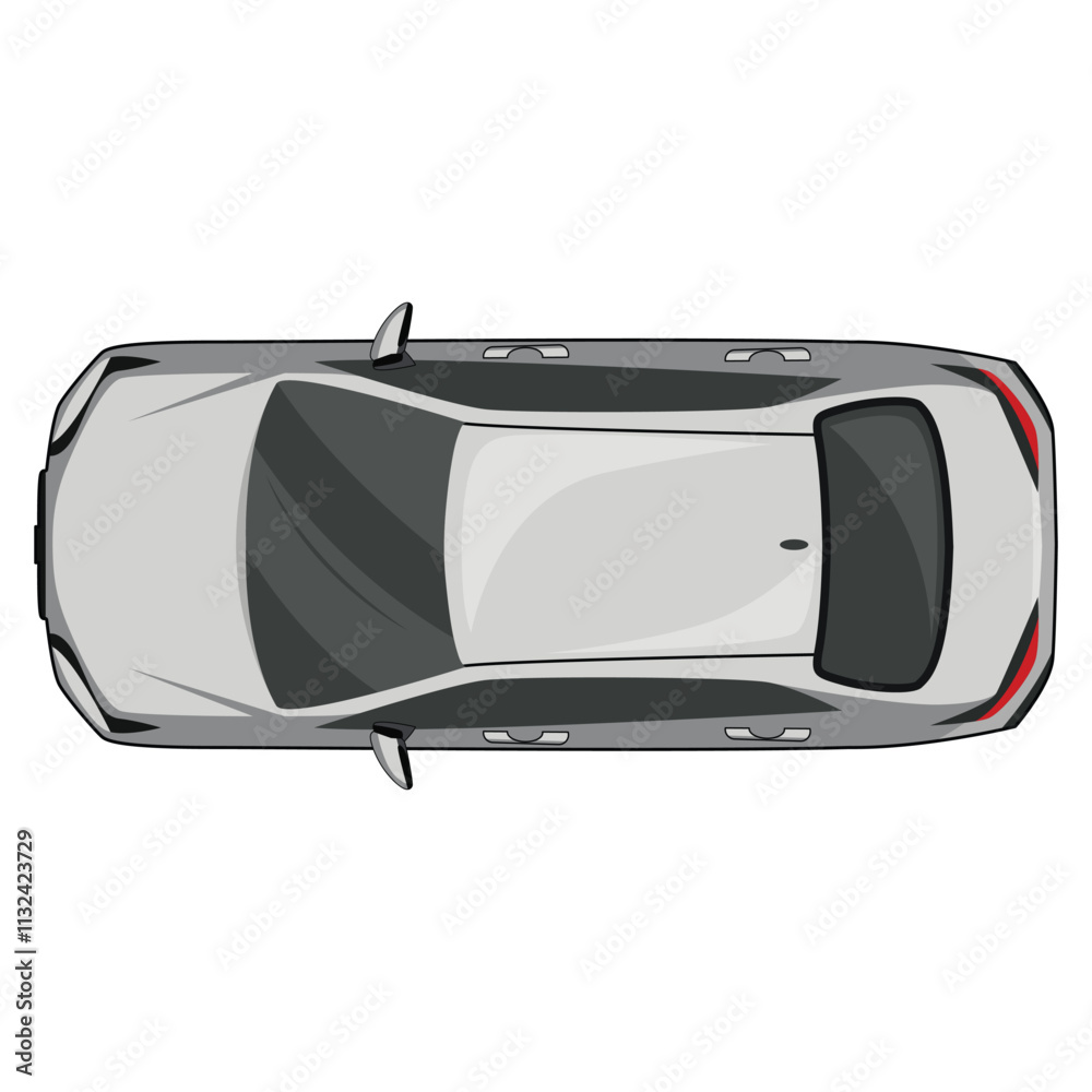 car top view vector illustration Stock Vector | Adobe Stock