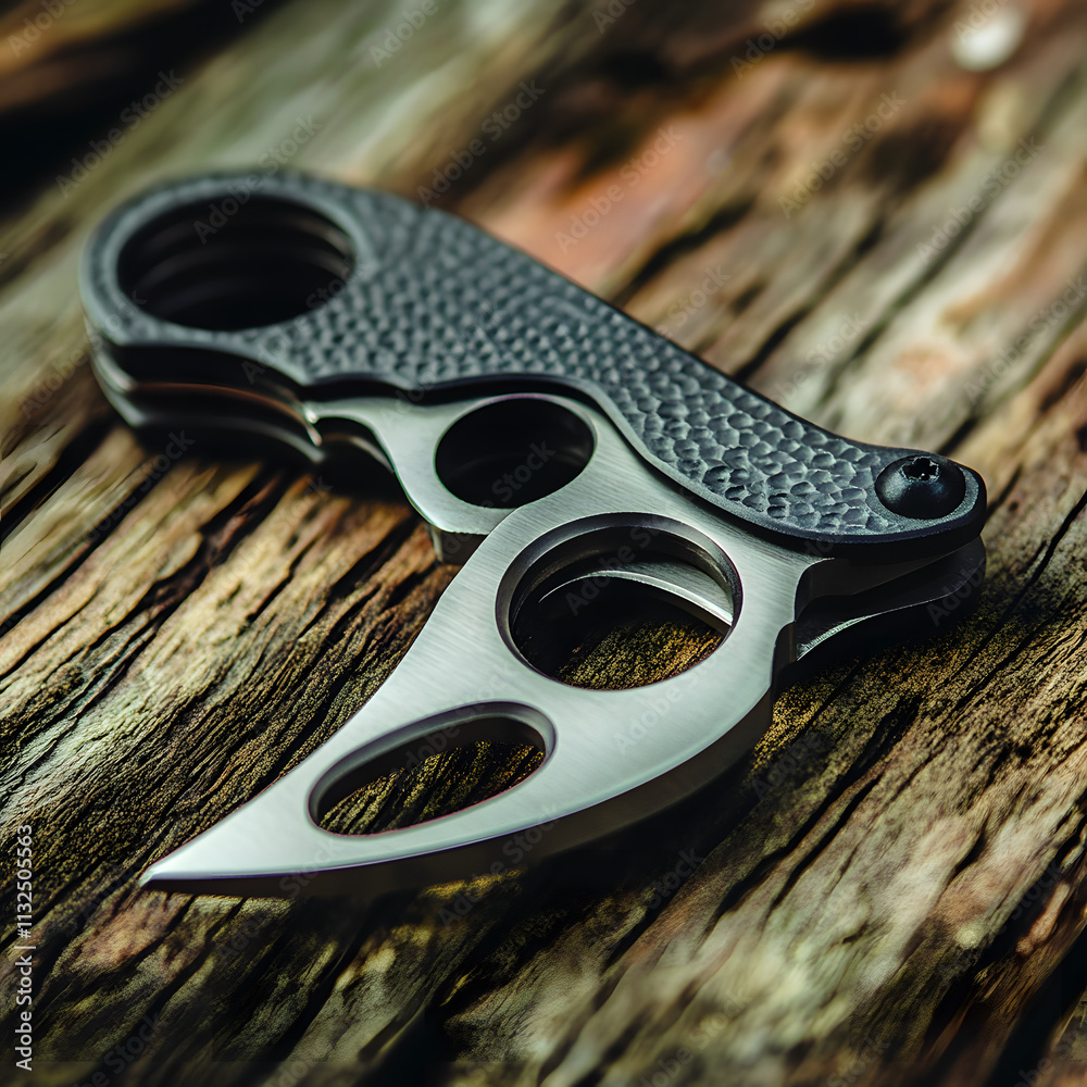 Compact tactical karambit knife with ergonomic grip, sleek design, and ...