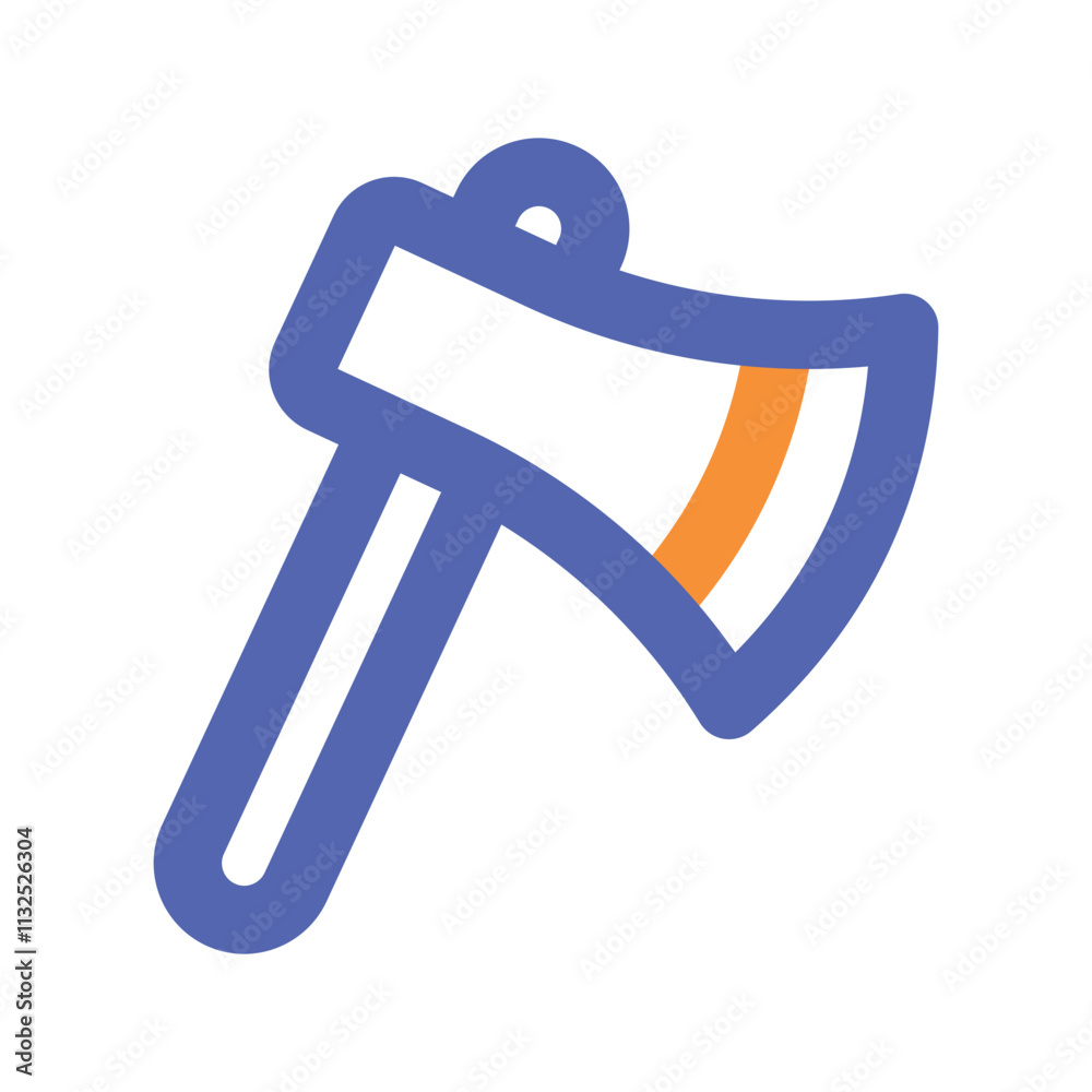 A low resolution pixel art image depicting a blue and orange boomerang ...