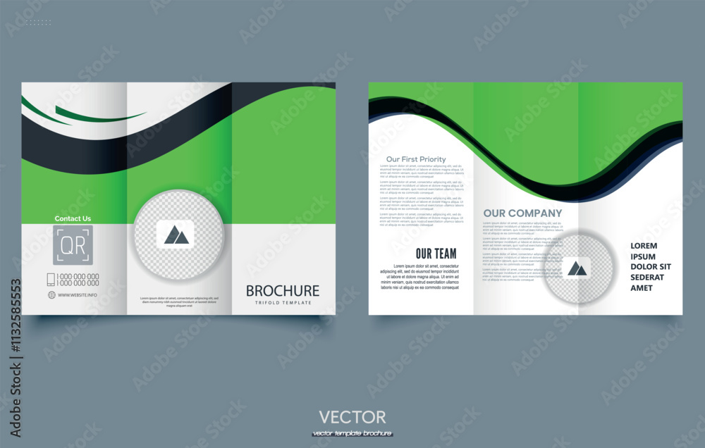 Professional clean modern and corporate trifold brochure template ...