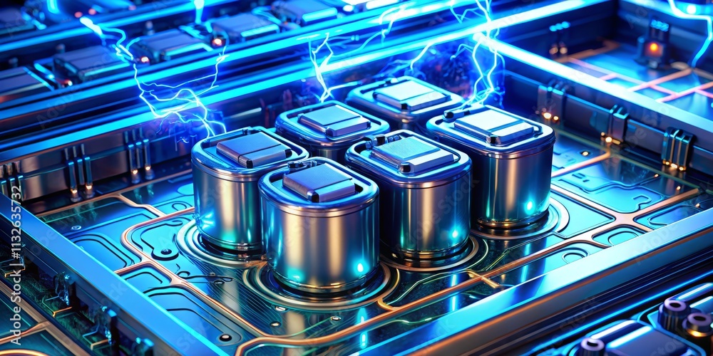 Ilustración de Stock EV Energy Management System: Smart Battery ...