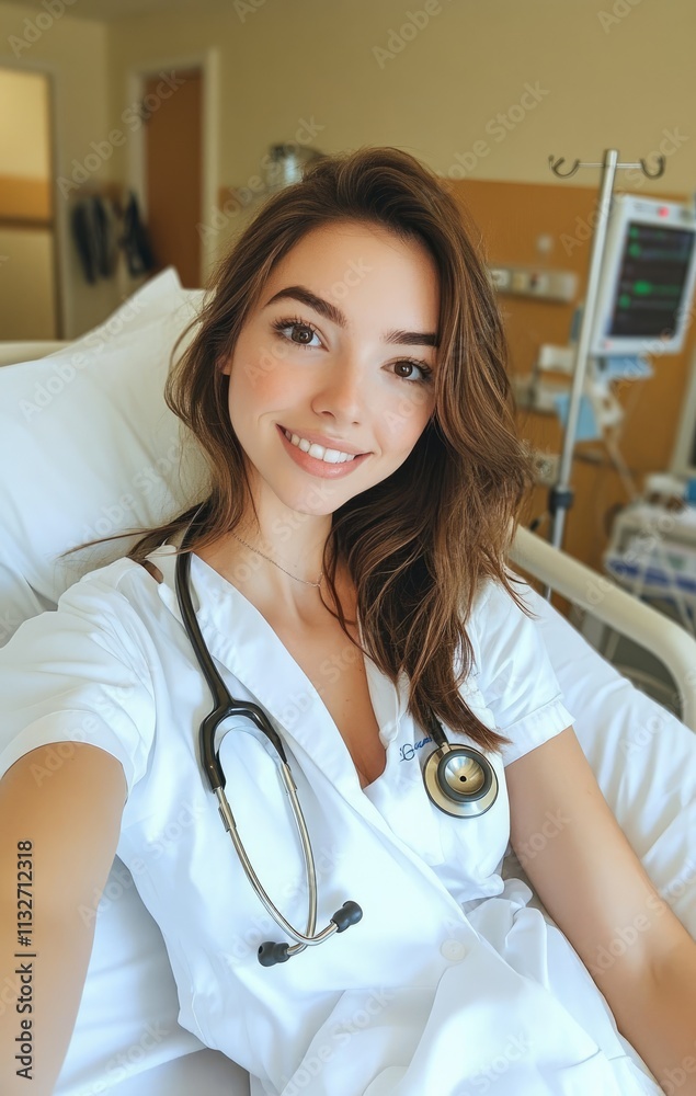 the most beautiful woman in her early to mid-20s, with medium-length brown hair and hazel eyes ...