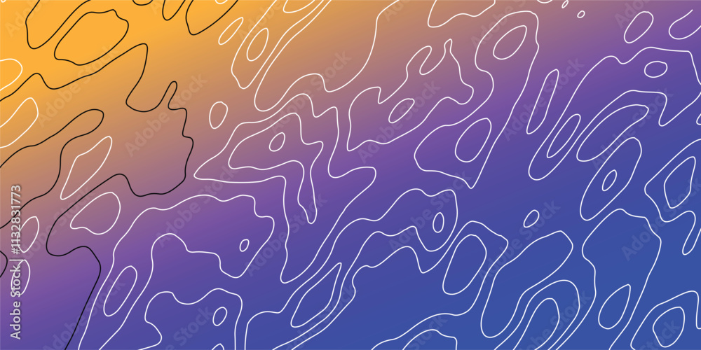Topographic map background. Generating a terrain elevation map. Grid ...