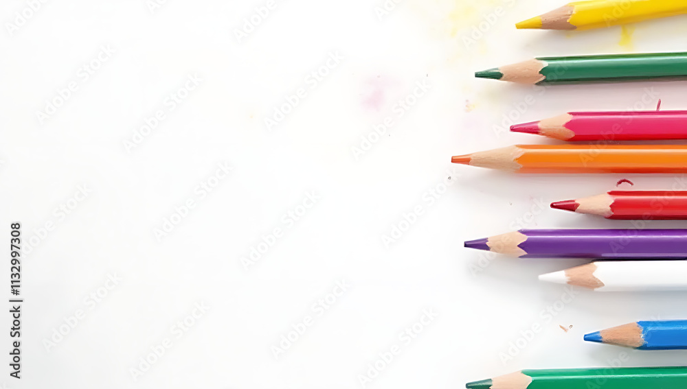 Simple design featuring Pantone colors paired with pencils on a white ...