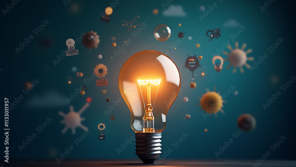 lightbulb iconizes forward thinking by depicting innovative concepts ...