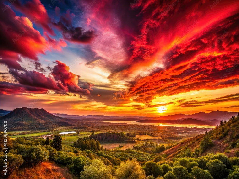 Vivid maroon landscape photography: breathtaking nature's hues in ...