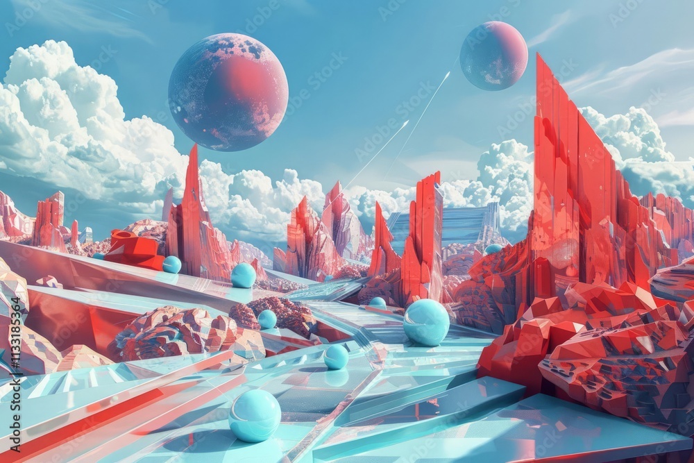 The idea of exploration through a blend of 2D and 3D art styles ...