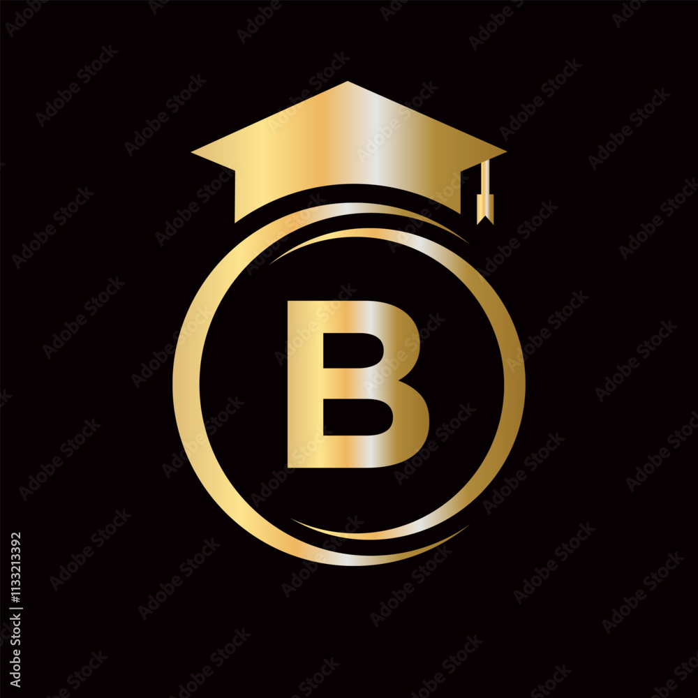 Vector de Stock Letter B Education Logo Template. Education Logotype ...