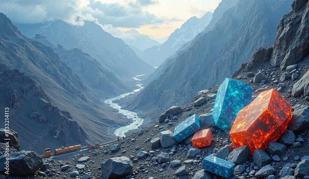 Foto de Stock Visual Representation of Lithium Ion Battery Mineral ...