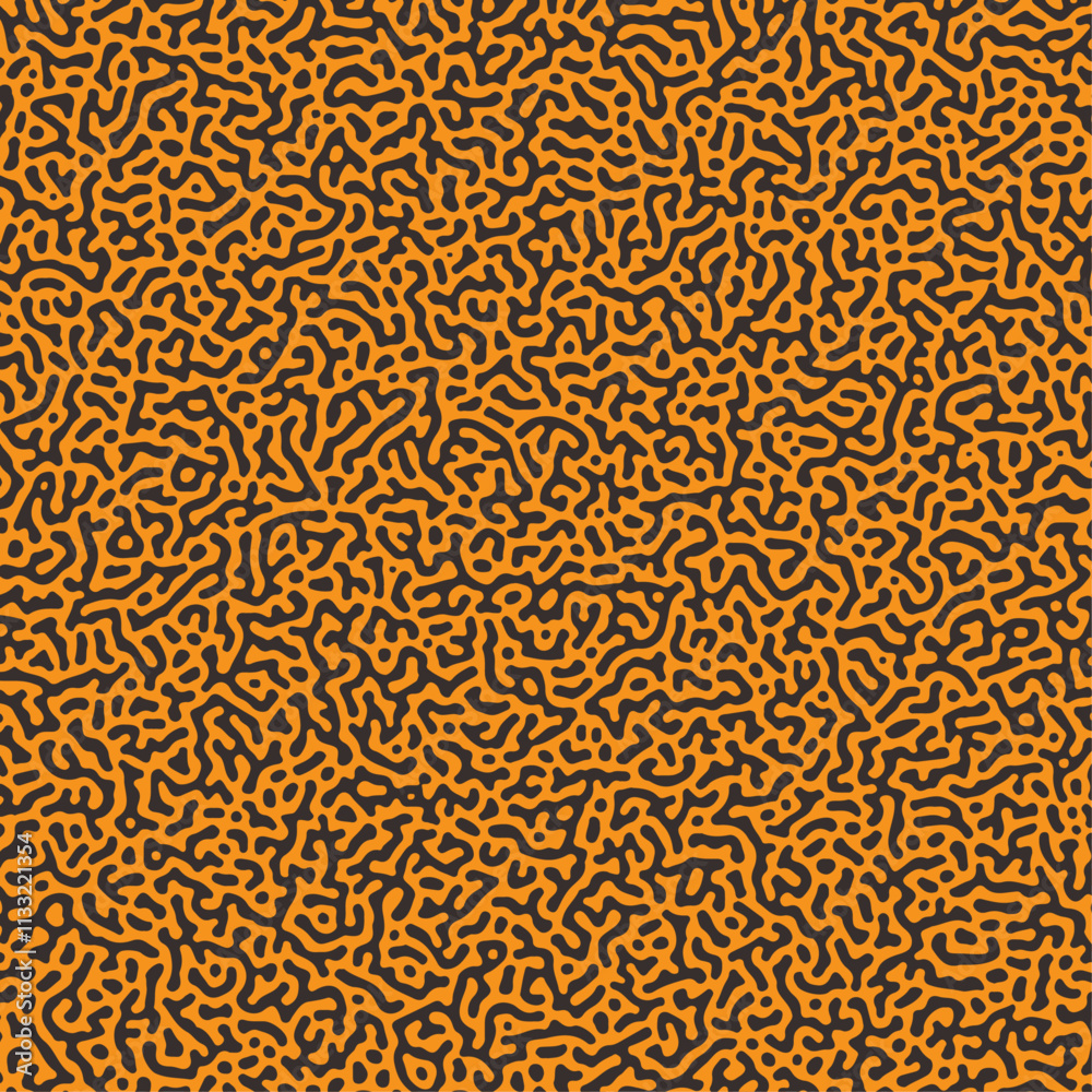 Abstract Turing pattern background. Seamless brush pen textile doodle ...