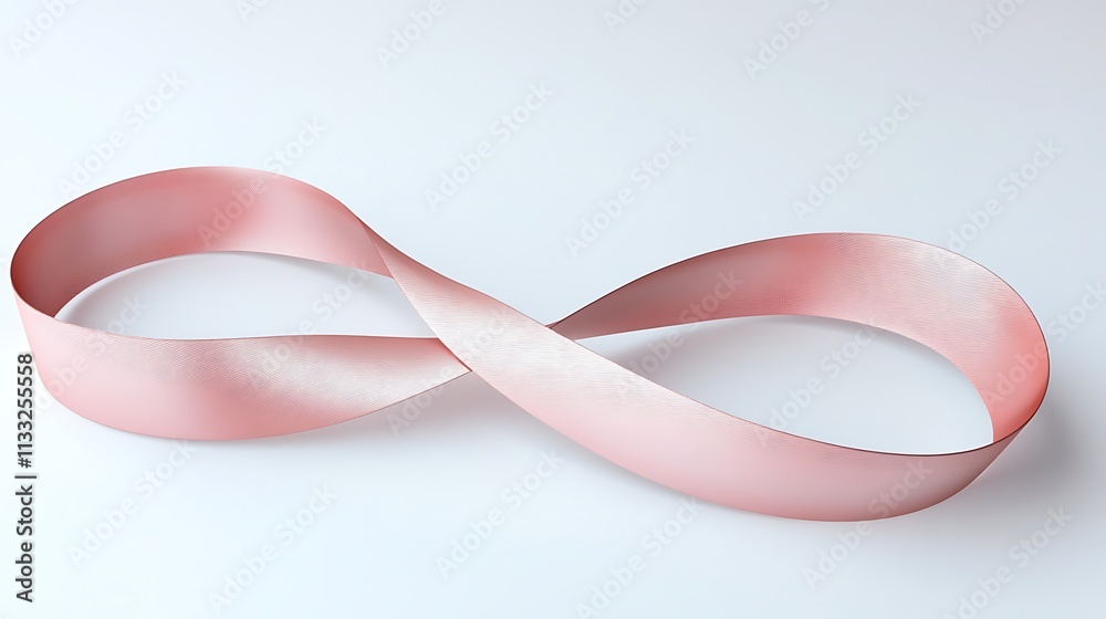 9. A ribbon looped into an infinity symbol with smooth curves on a ...