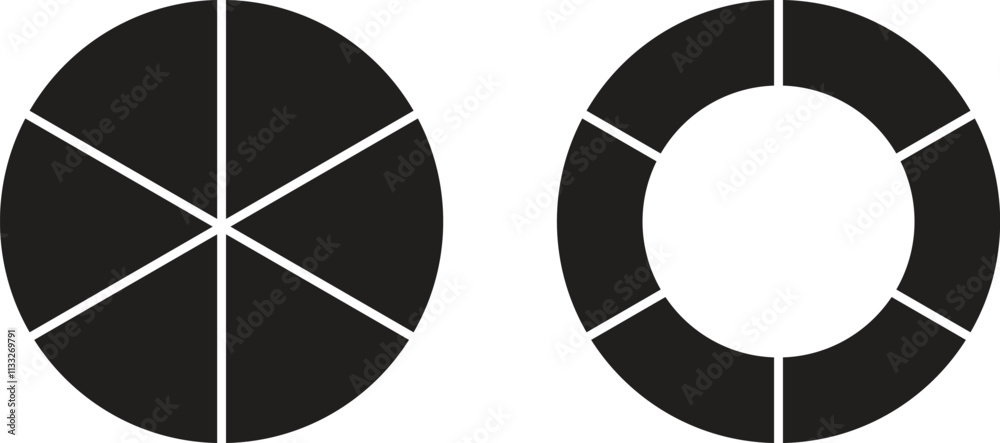 Six segments cycle diagram isolated on white background . Circle ...