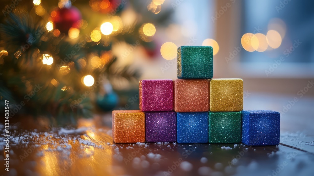 Santa's 2025 New Year's Eve Countdown Blocks Stock Photo | Adobe Stock