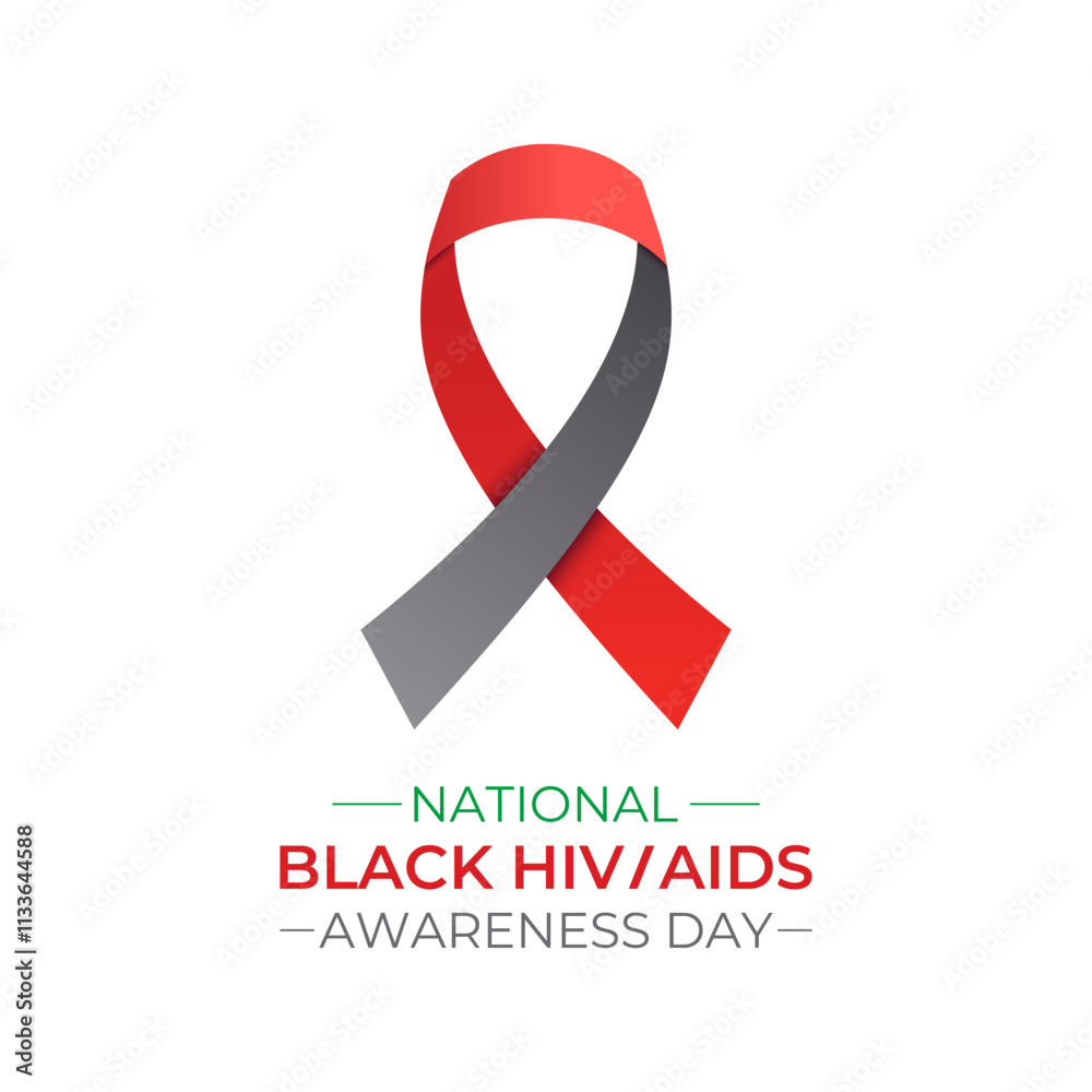 National black hiv aids awareness day background design template ...
