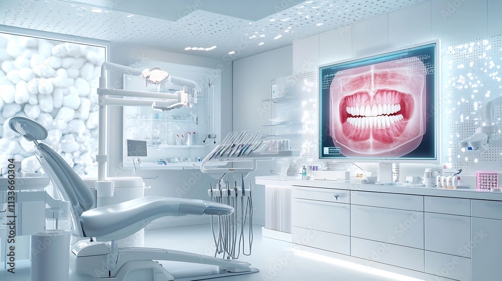 Futuristic Dental and ENT Clinic Showcases Virtual Twin of Oral Cavity Identifying Areas of ...