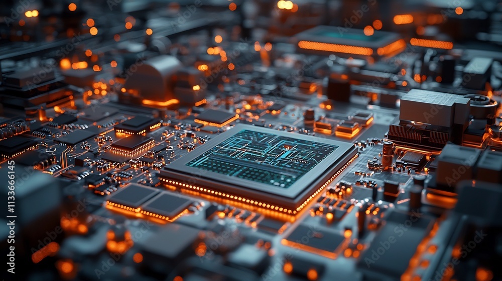 Photograph of a state of the art chipset manufacturing facility ...