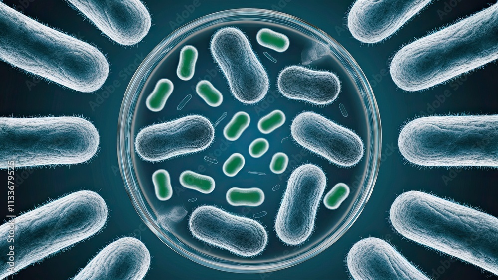 High-Resolution Microscope Image of Bacteria in Petri Dish – Gram ...