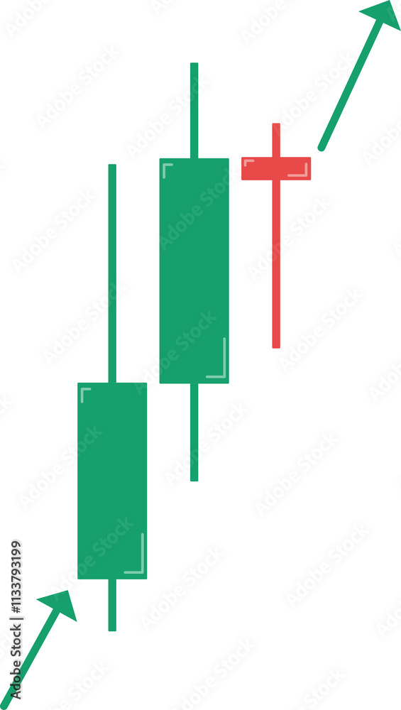 Candlestick pattern for long position. Stock Illustration | Adobe Stock