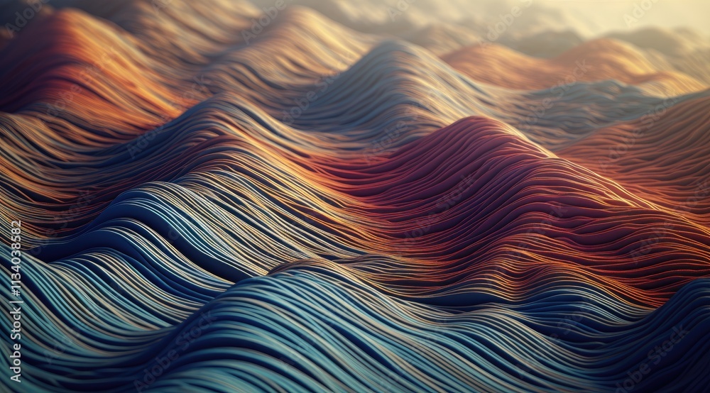 beautiful color points, 3D texture relief, undulating mountain range ...