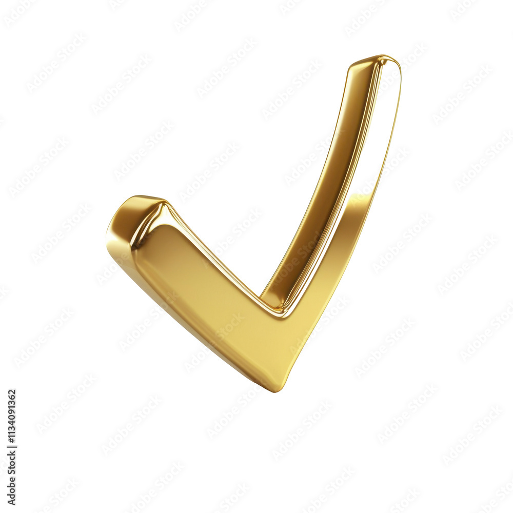 Gold Check Mark Approved Symbol Isolated on PNG Transparent Background ...