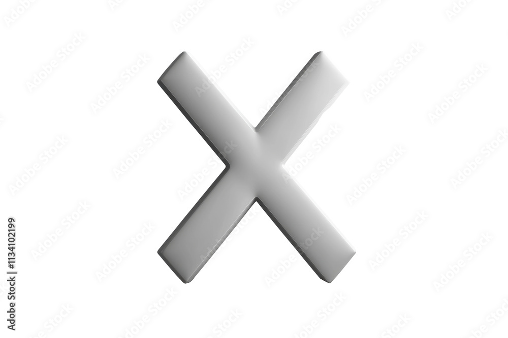 White X Cross Symbol Isolated on PNG Transparent Background Stock ...