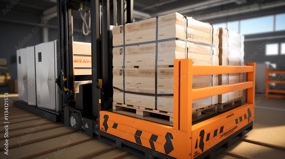 Autonomous robotic forklifts seamlessly moving pallets and optimizing ...