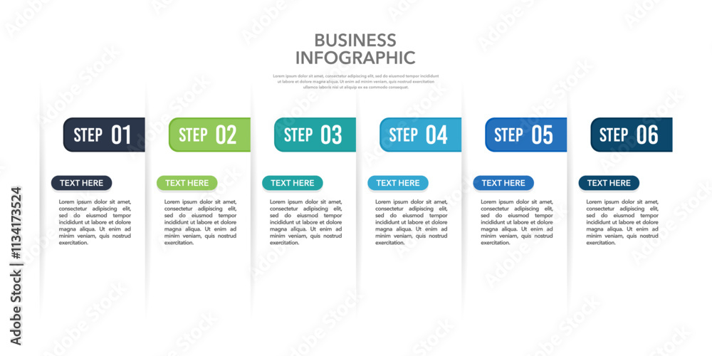 6 Steps Infographic to Showcase Your Business Journey and Growth ...
