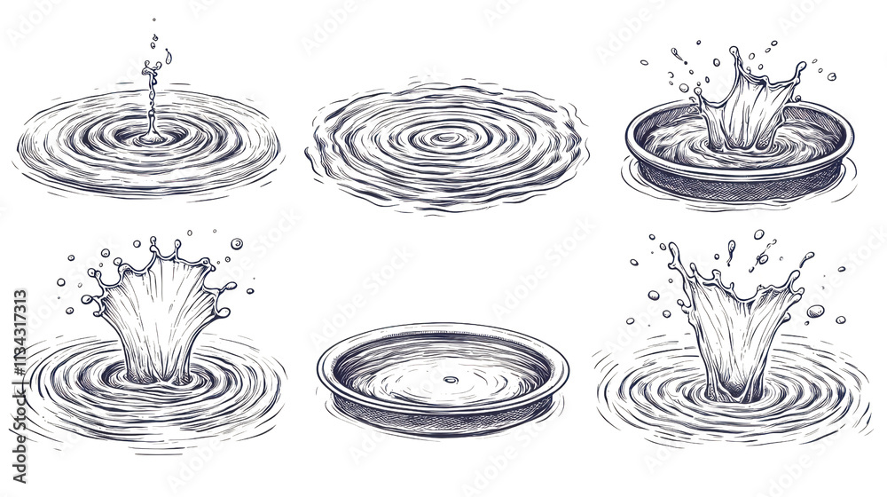 Water splash action sequence natural setting illustrative content ...