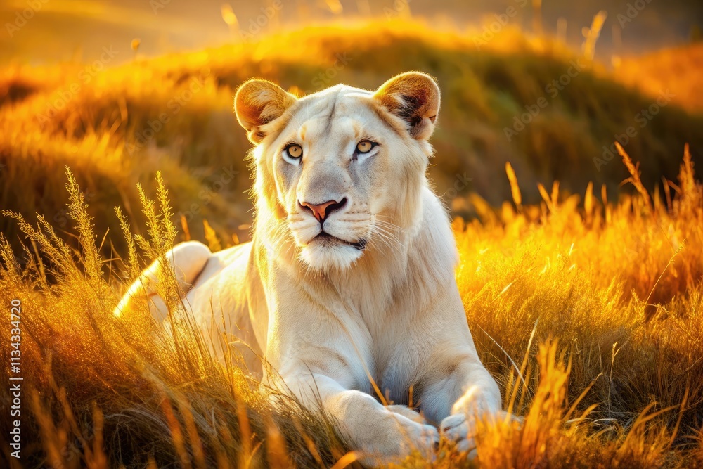 Drone captures breathtaking aerial view of a rare albino lioness ...