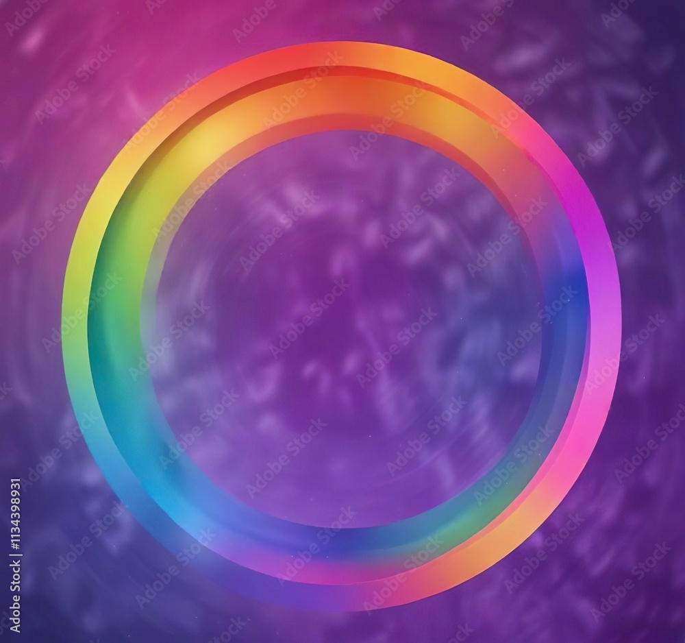 Gradient Ombre Rainbow Circle Background with Vortex , gradient ...