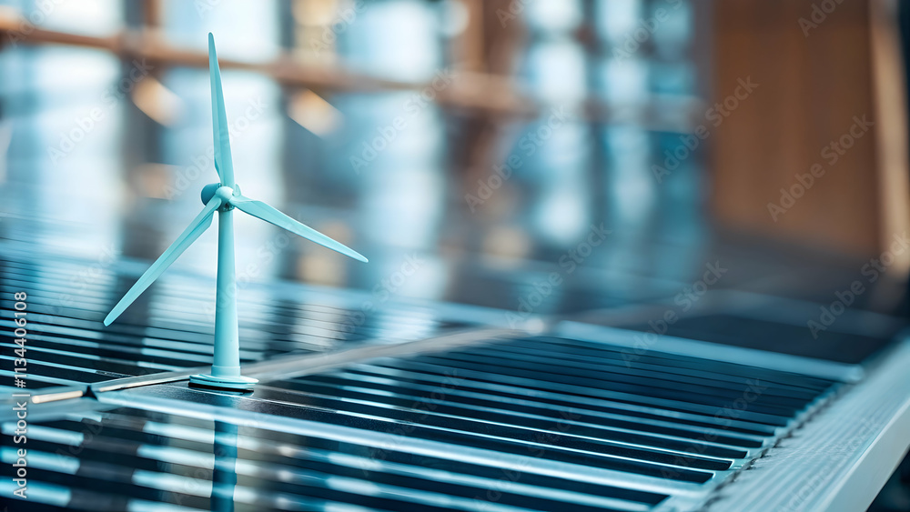 Glossy Silver Background with Subtle Green Wind Turbine Icon ...