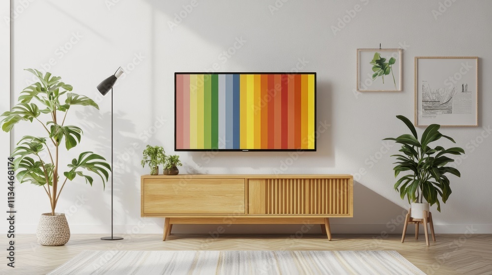 Retro tv with no signal message,vintage style tv with antenna, test ...