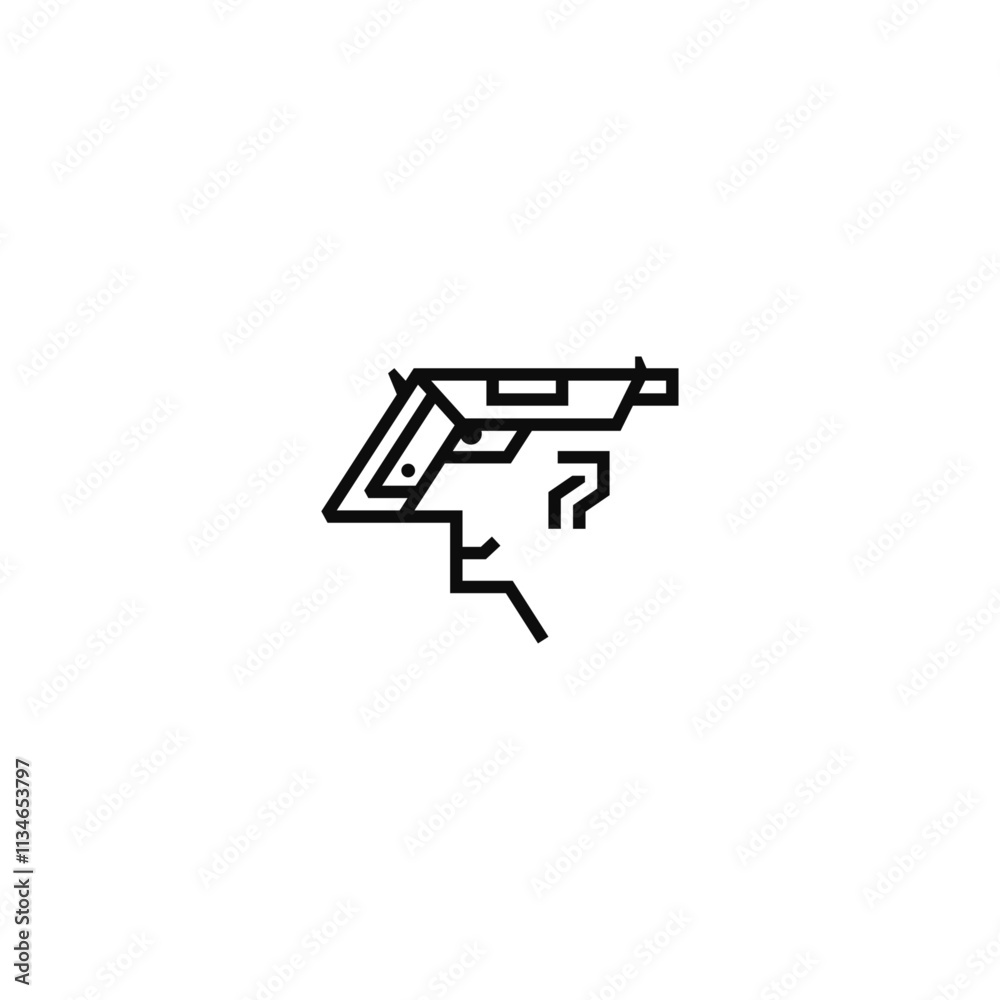 Face gun logo idea. Stock Vector | Adobe Stock